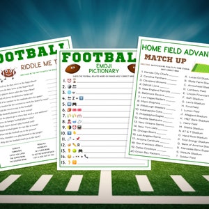 Football 10 Game BUNDLE | Ten Professional Football Party Games Pack ...