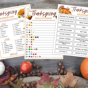 Thanksgiving Game BUNDLE Volume 2 | 10 Thanksgiving Printable Games ...