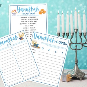 Hanukkah 10 Party Games BUNDLE | Ten Chanukah Celebration Games ...
