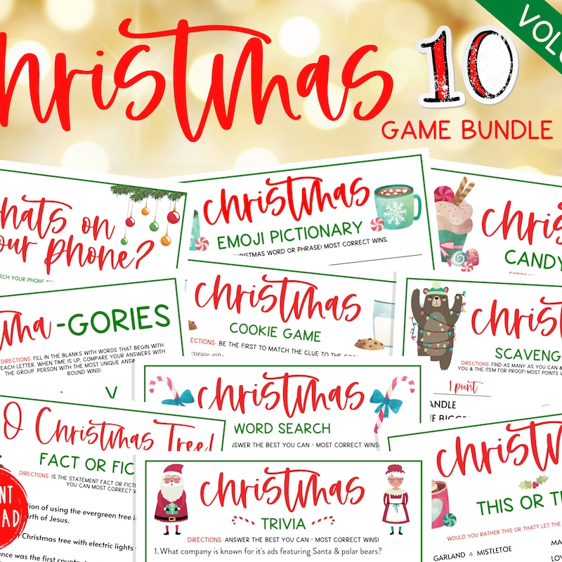 Christmas Party Games - Etsy