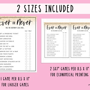 Adult Birthday Party Games | Ever or Never Birthday Party Game for Her ...