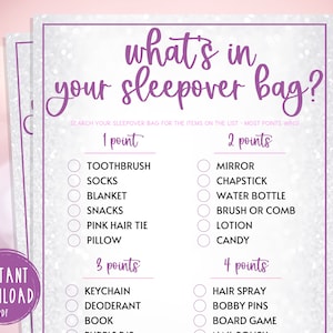 Teen Slumber Party Games | Whats in Your Sleepover Bag | Girls ...