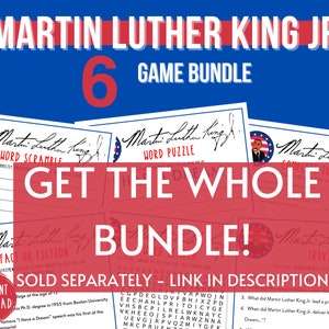 Martin Luther King Jr Word Scramble Game | MLK Jr Day Printable Games ...