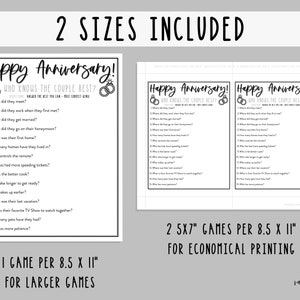 Anniversary Games | Who Knows the Couple Best | Fun Anniversary Party ...