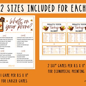 Thanksgiving Game BUNDLE Volume 2 | 10 Thanksgiving Printable Games ...