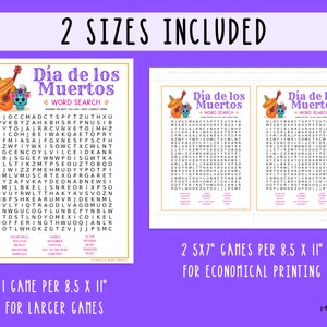 Día De Los Muertos Word Search | Printable Day of the Dead Party Games ...