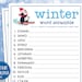 Winter Word Scramble Game | Printable Winter Games | Wintertime ...
