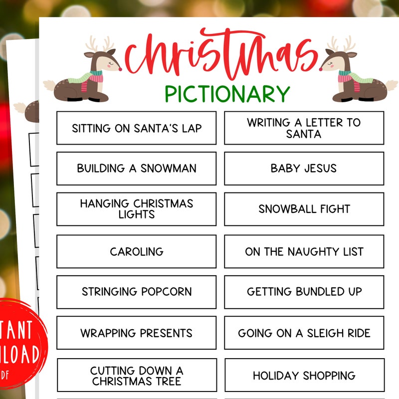 Christmas Pictionary - Etsy