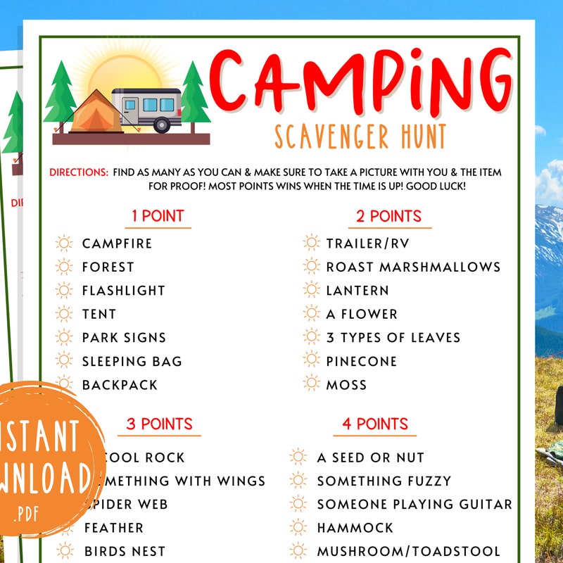 Girl Scout Scavenger Hunt - Etsy