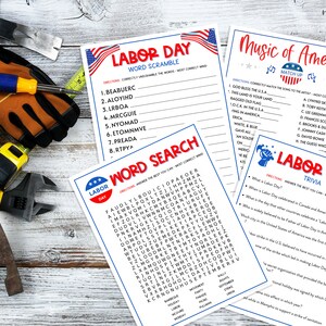 Labor Day Party Game BUNDLE 8 Labor Day Printable Games Fun Labor Day ...