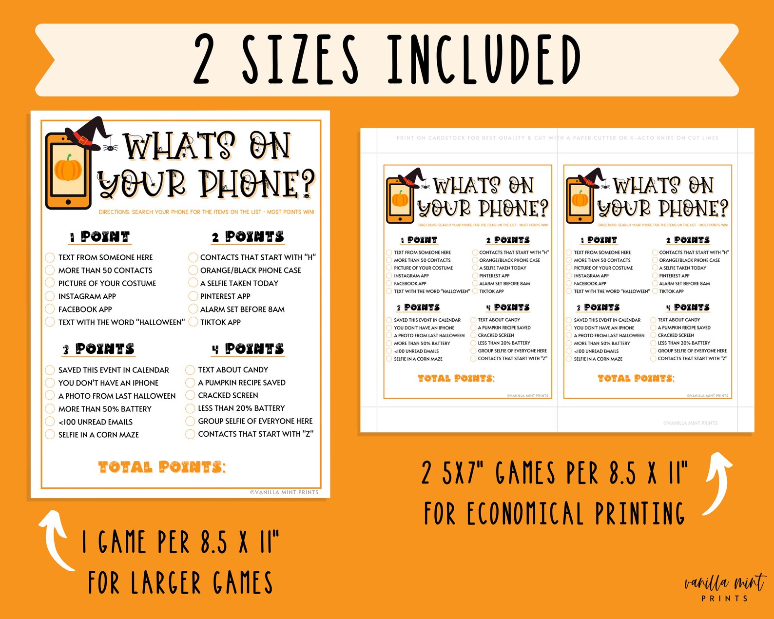 Halloween What's on Your Phone Party Game Halloween - Etsy