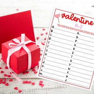 Valentine's Day A-Z Game | Valentine Printable Game | Fun Valentine's ...
