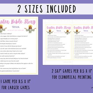 Easter Bible Story Trivia Game | Printable Easter Games | Party Games ...