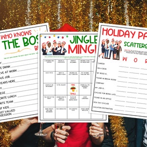 Holiday Office Party 7 Game BUNDLE | Xmas Party Games | Christmas Work ...