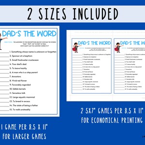 Father's Day Dad's the Word Game | Father's Day Games | Word Games With ...