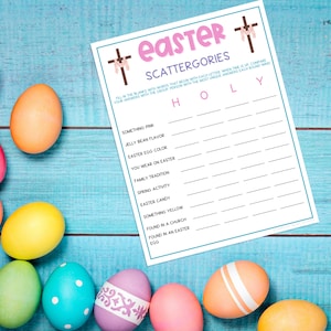 Easter Scattergories Game | Printable Easter Games | Party Games ...