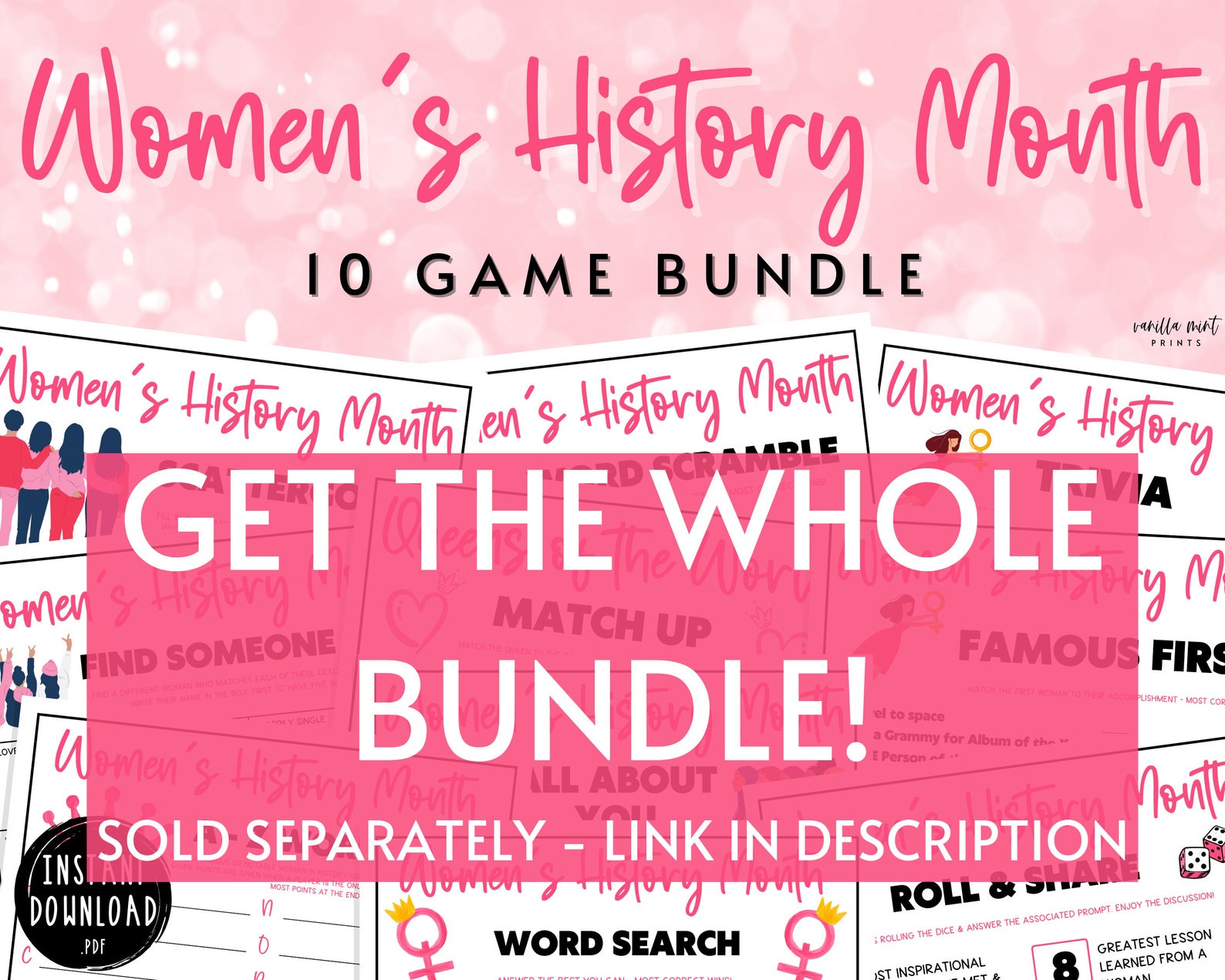 Women's History Month Scattergories Game Women - Etsy