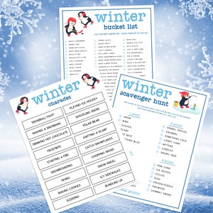 10 Winter Games BUNDLE | Printable Winter Games PACK | Wintertime ...