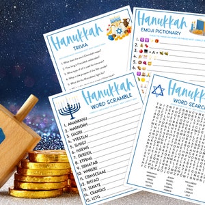 Hanukkah 10 Party Games BUNDLE | Ten Chanukah Celebration Games ...