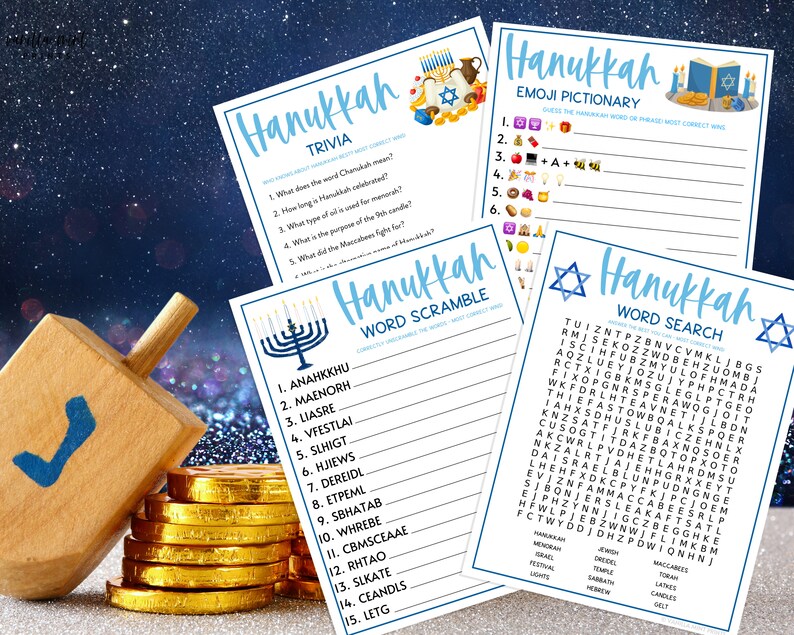 Hanukkah 10 Party Games BUNDLE Ten Chanukah Celebration - Etsy