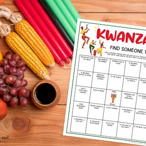Kwanzaa Find Someone Who | Printable Kwanzaa Party Games | Fun ...