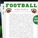 Football Word Search Game Super Bowl Party Games Printable Super Bowl ...