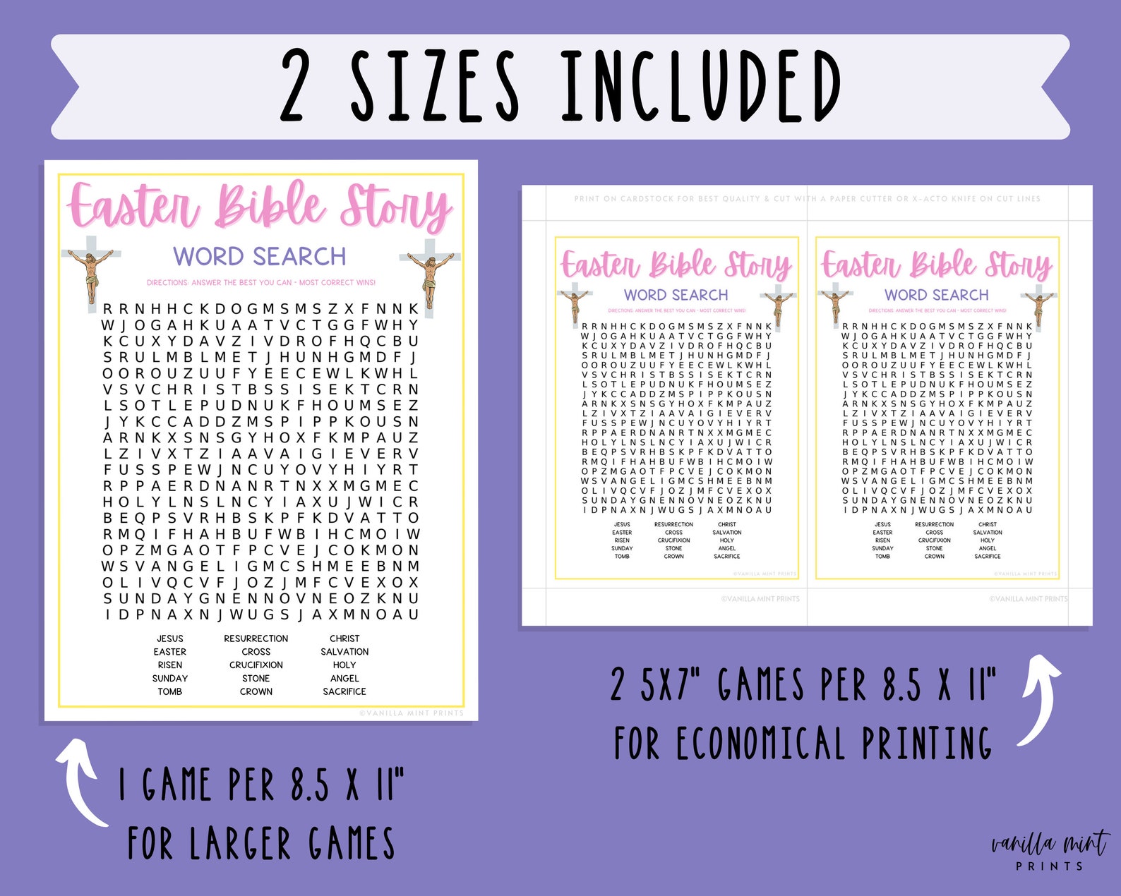 Easter Bible Story Word Search Printable Easter Games | Etsy