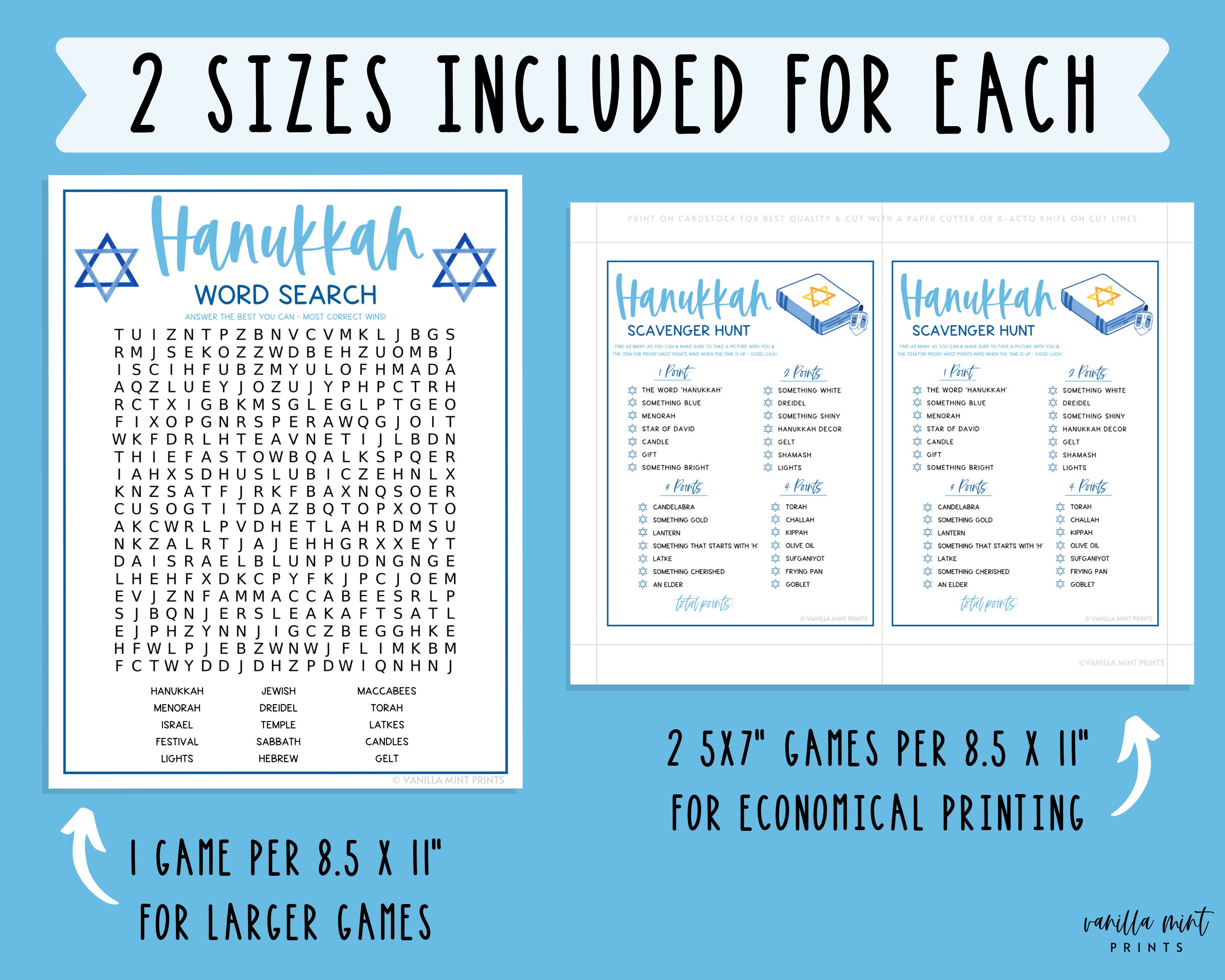 Hanukkah 10 Party Games BUNDLE Ten Chanukah Celebration - Etsy