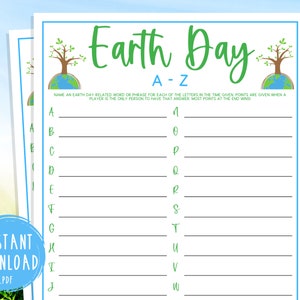 Earth Day A - Z Alphabet Game | Fun Printable Spring Games ...