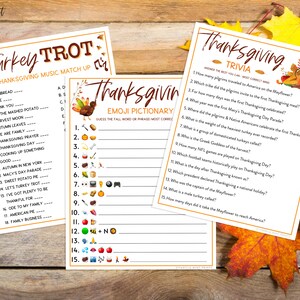Thanksgiving Trivia Game BUNDLE | 5 Thanksgiving Printable Games ...