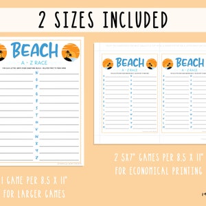 Beach A-Z Word Race Game | Printable Summertime Games | Fun Beach ...