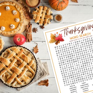 Thanksgiving Word Search Game | Thanksgiving Printable Games | Fun ...