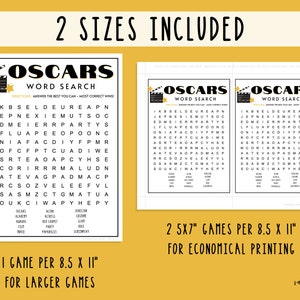 Oscars Word Search Game | 94th Academy Awards Party Games | Oscars 2022 ...