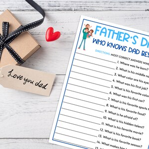 Father's Day Who Knows Dad Best Game | Father's Day Games | Games With ...