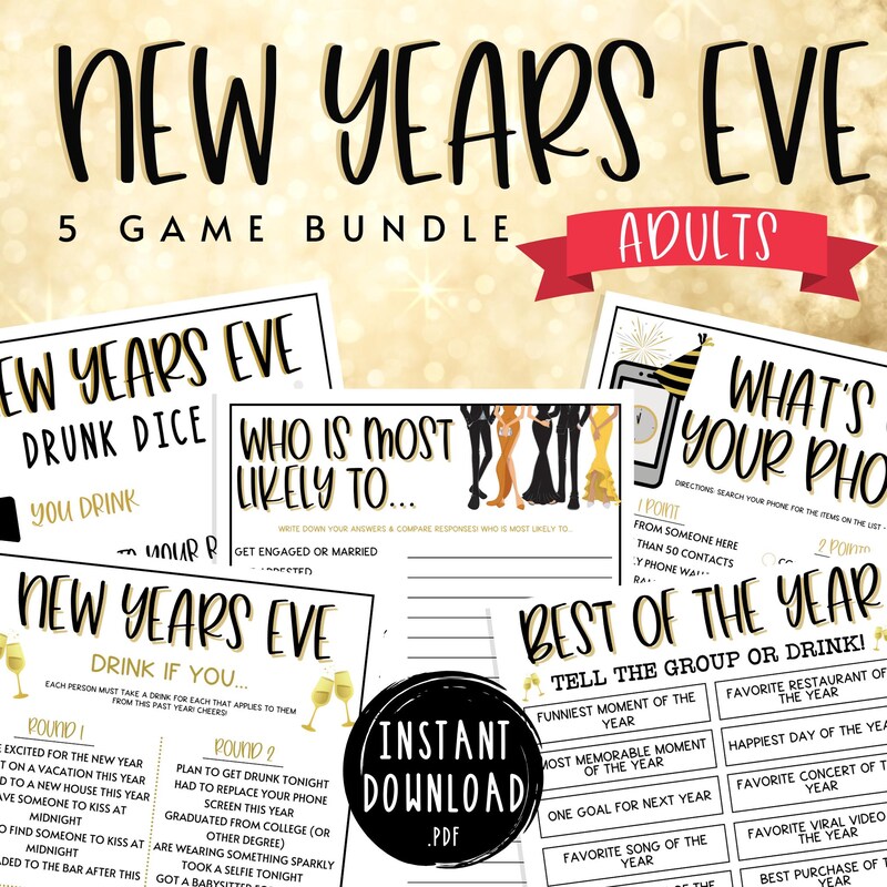 New Years Eve Games - Etsy