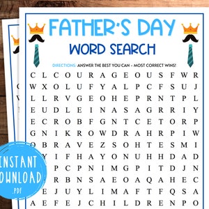 Happy Father's Day Word Search Game | Father's Day Games | Games With ...