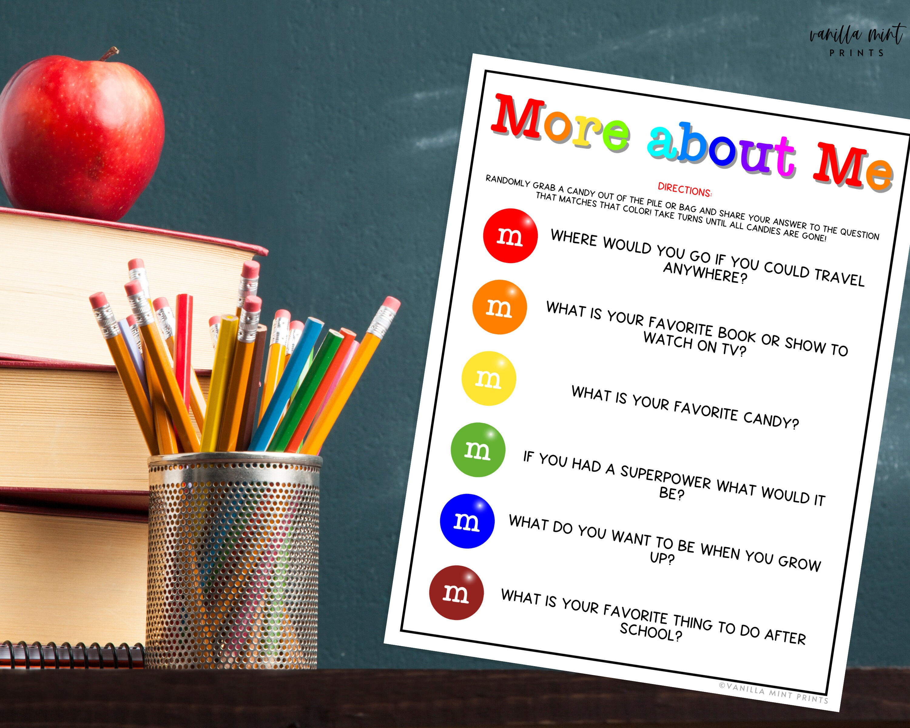 More About Me Icebreaker Game Back to School First Day of - Etsy