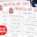 Fourth of July Charades Game | 4th of July Printable Games ...