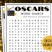 Oscars Word Search Game 94th Academy Awards Party Games Oscars 2022 ...