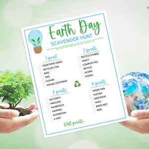 Earth Day Scavenger Hunt Game | Fun Printable Spring Games ...
