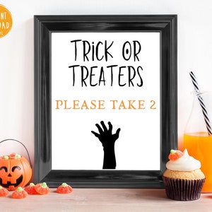 Halloween Signs | Trick or Treaters Take 2 Sign | Trick or Treaters ...