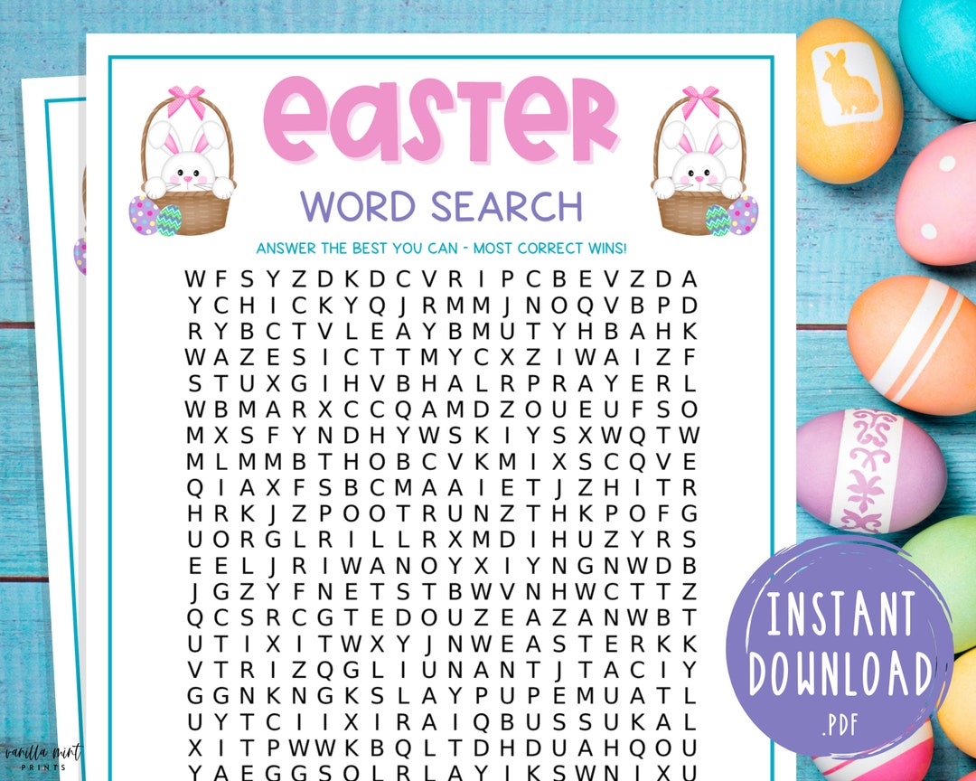 Easter Word Search | Printable Easter Games | Party Games | Easter ...