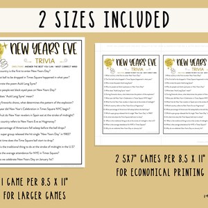 New Years Eve Trivia Game New Years Printable Games New Years Eve Party ...