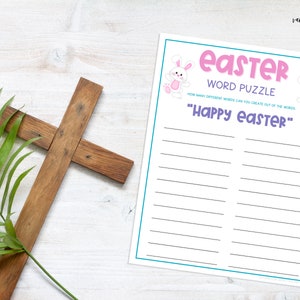 Easter Word Puzzle | Printable Easter Games | Party Games | Happy ...