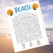 Beach Word Search Game | Printable Summertime Games | Fun Beach ...