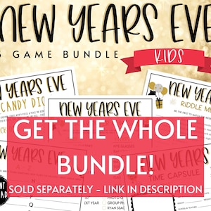 New Years Eve Kid's Time Capsule Game Fun New Years Eve Party Games NYE ...