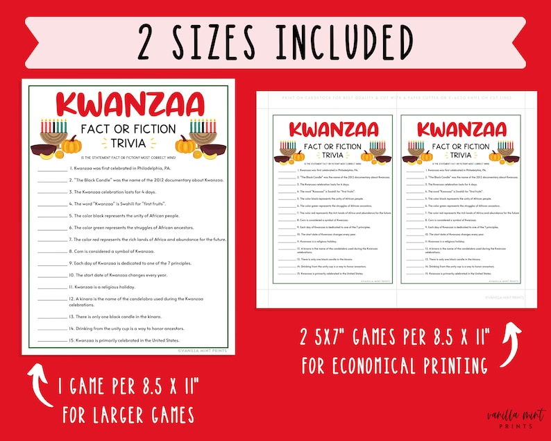 Kwanzaa Trivia Game | Printable Kwanzaa Party Games | Fun Activities ...