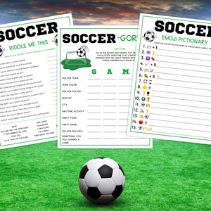 Soccer 10 Game BUNDLE | Printable Soccer Team Party Games | Futbol ...