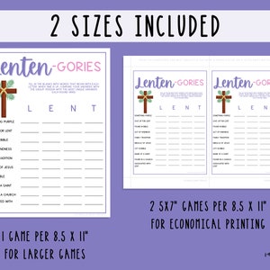 Lent Lentengories Scattergories Game | Printable Party Games | Easter ...