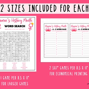 Women's History Month 10 Game BUNDLE Women Empowerment Celebration ...
